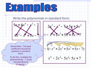 (Introduction to Polynomials PowerPoint) | PPT