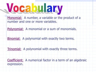 Introduction to Polynomials (2).ppt FREE | PPT
