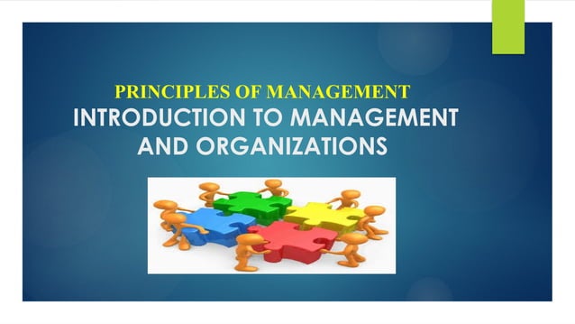 Introduction to Management Principles | PPTX