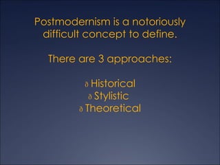 Introduction to post modernism | PPT