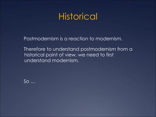 Introduction to post modernism | PPT
