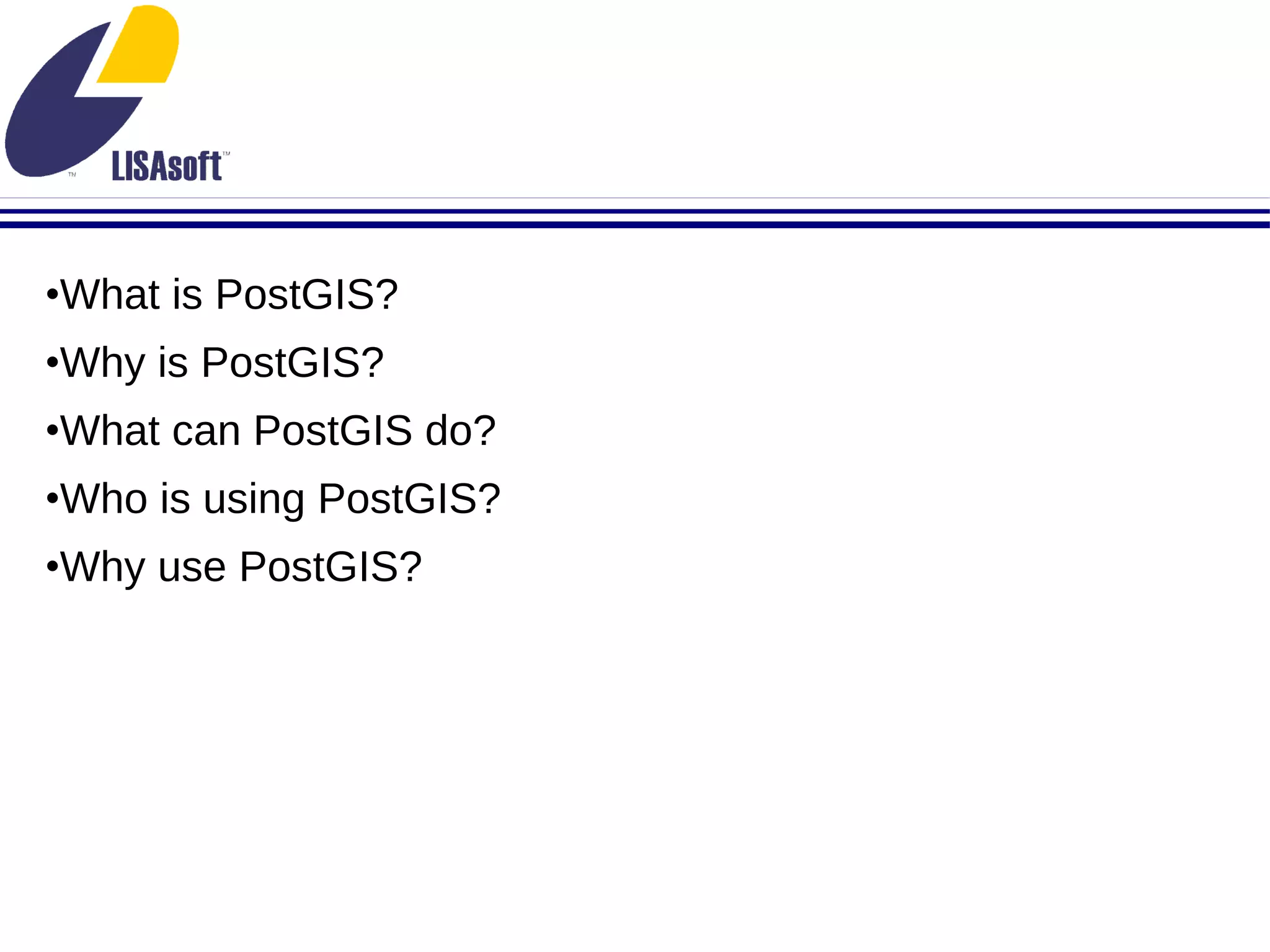 Introduction To PostGIS | ODP