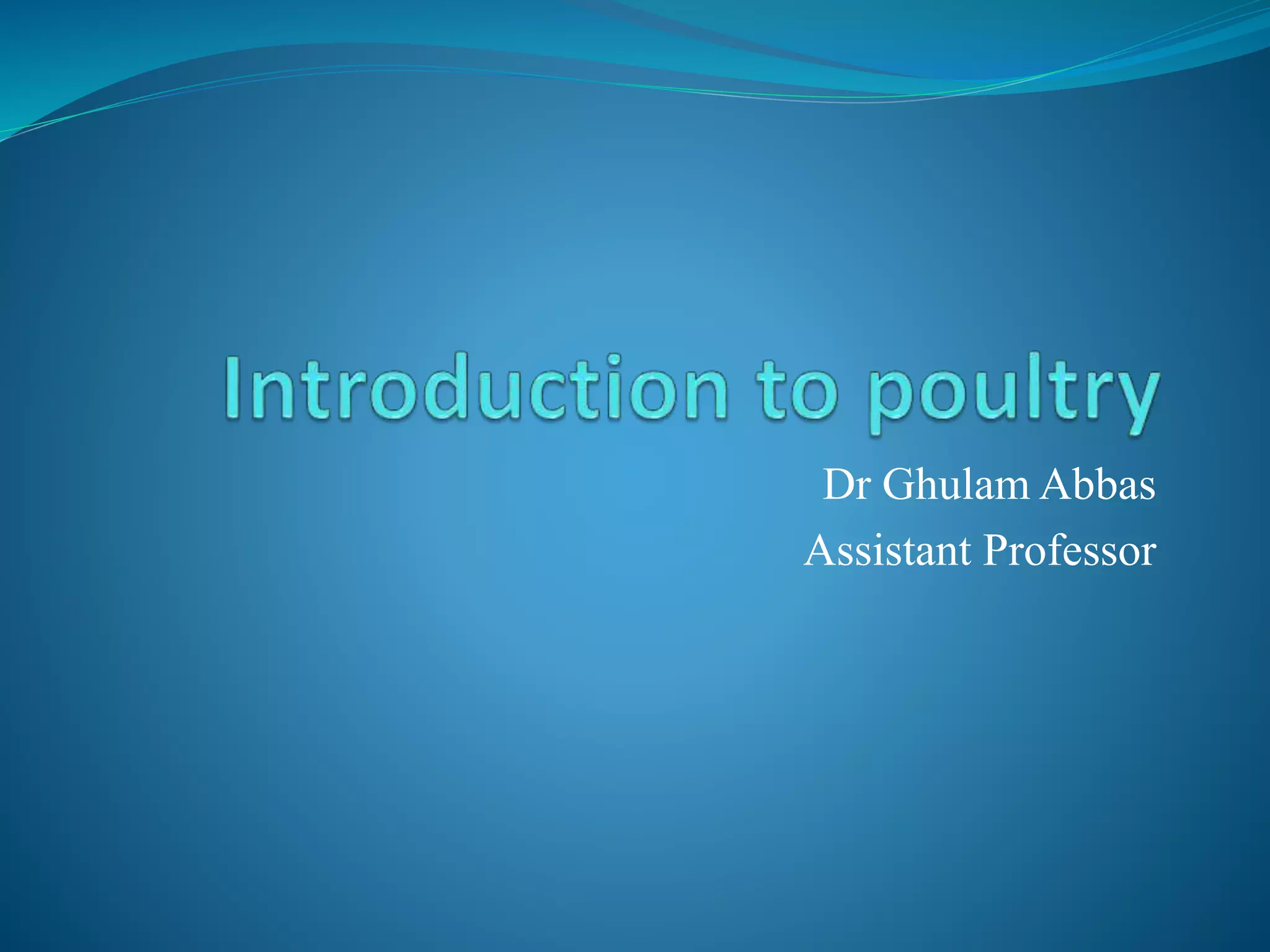 Introduction to poultry | PPTX