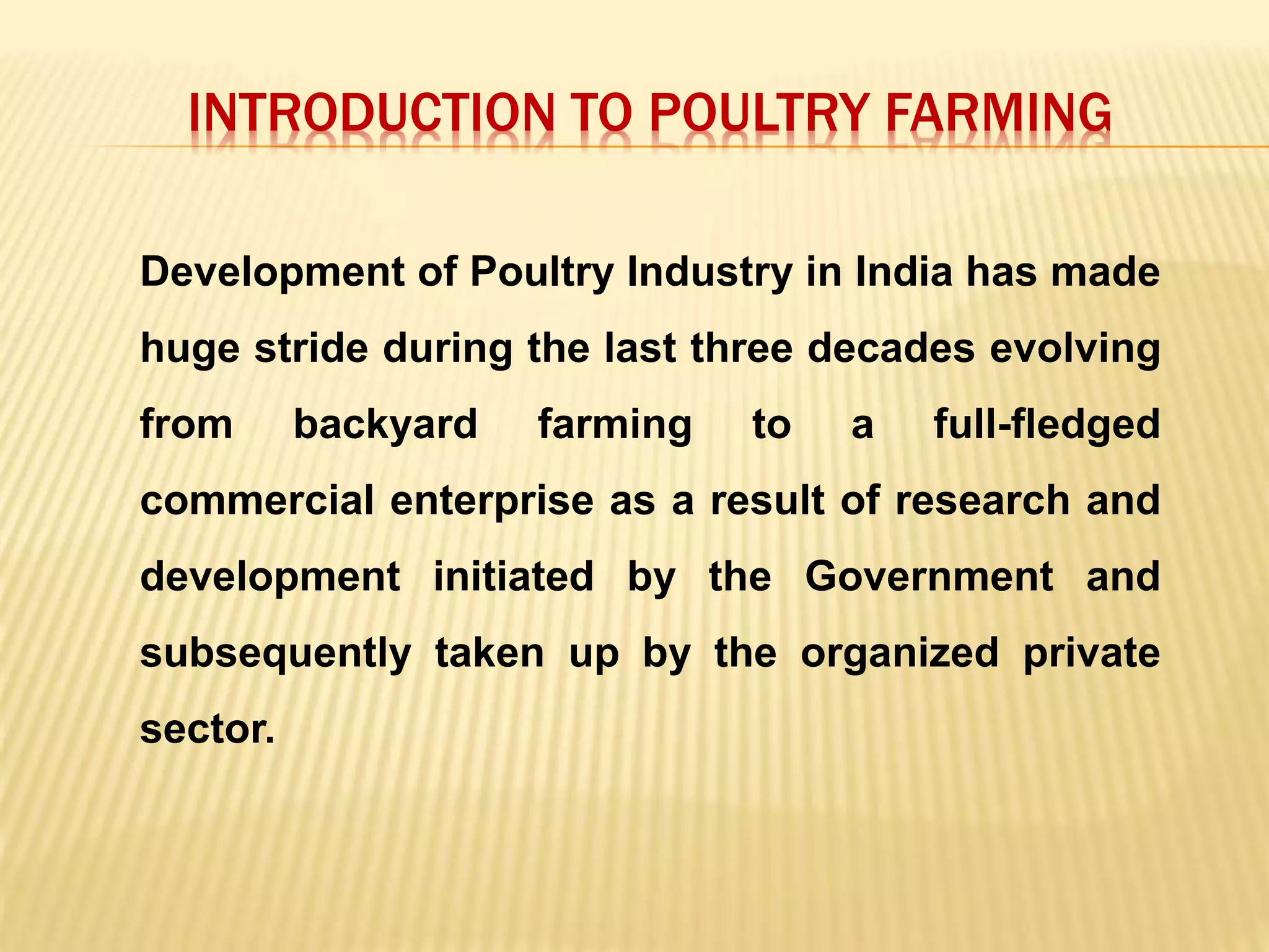 Introduction to poultry farming | PPTX