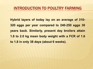Introduction to poultry farming | PPTX