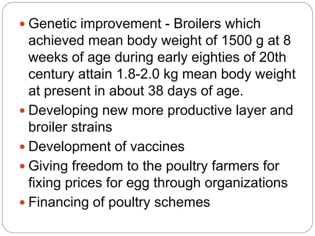 Introduction to poultry production | PPTX