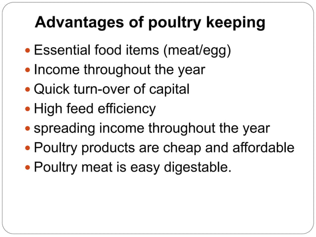 Introduction to poultry production | PPTX