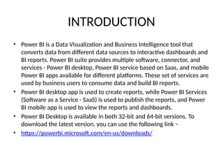 Introduction to power BI and its need, advantages.pptx