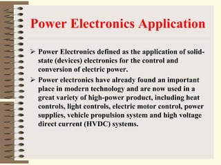Introduction to Power Electronics | PPT
