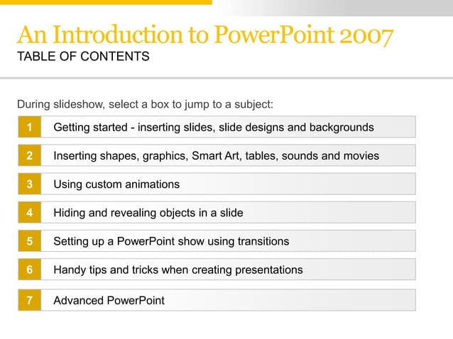 Introduction to PowerPoint 2007 | PPTX
