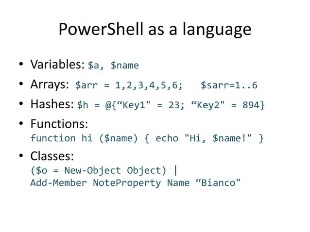 Introduction To Power Shell | PPTX