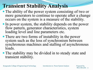 Introduction to power system analysis | PDF