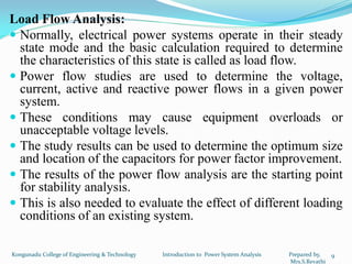 Introduction to power system analysis | PDF