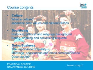 Introduction to practical course on japanese culture | PPT | Free Download