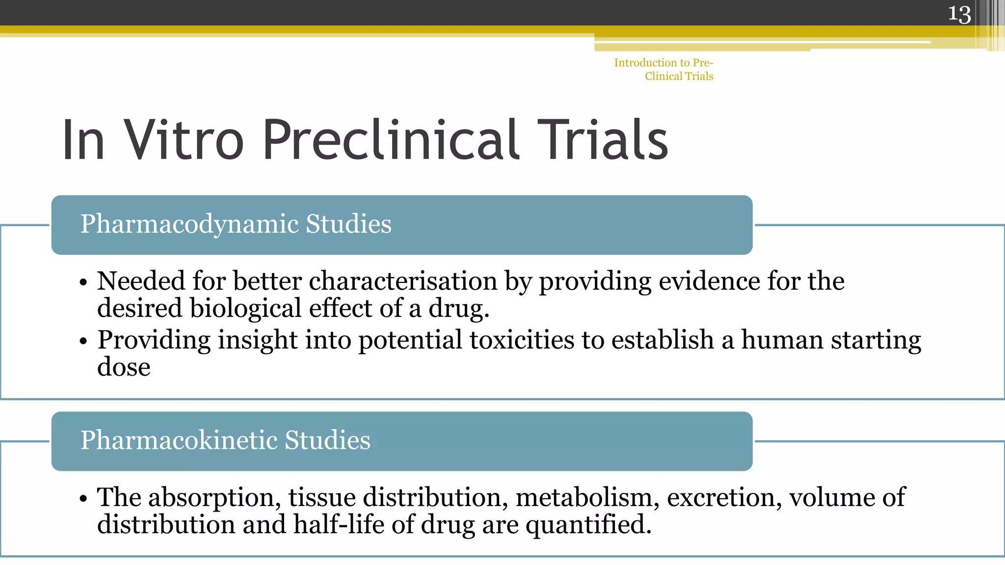 Introduction to Pre-clinical Trials | PPTX