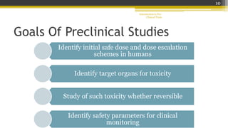 Introduction to Pre-clinical Trials | PPTX