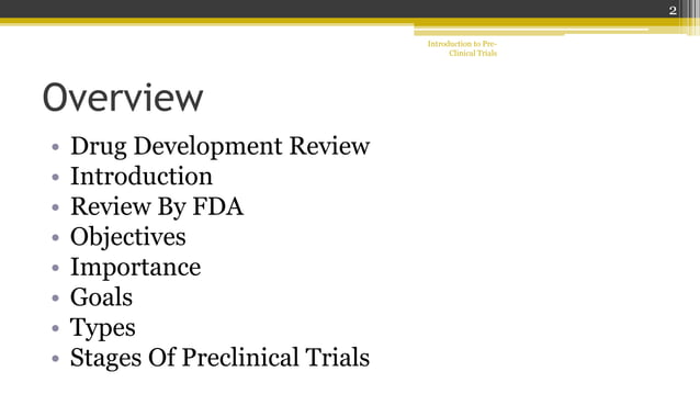 Introduction to Pre-clinical Trials | PPTX | Chemistry | Science