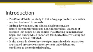 Introduction to Pre-clinical Trials | PPTX