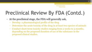 Introduction to Pre-clinical Trials | PPTX