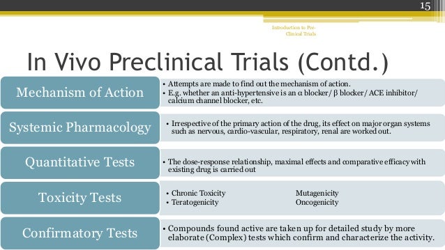 Introduction to Pre-clinical Trials