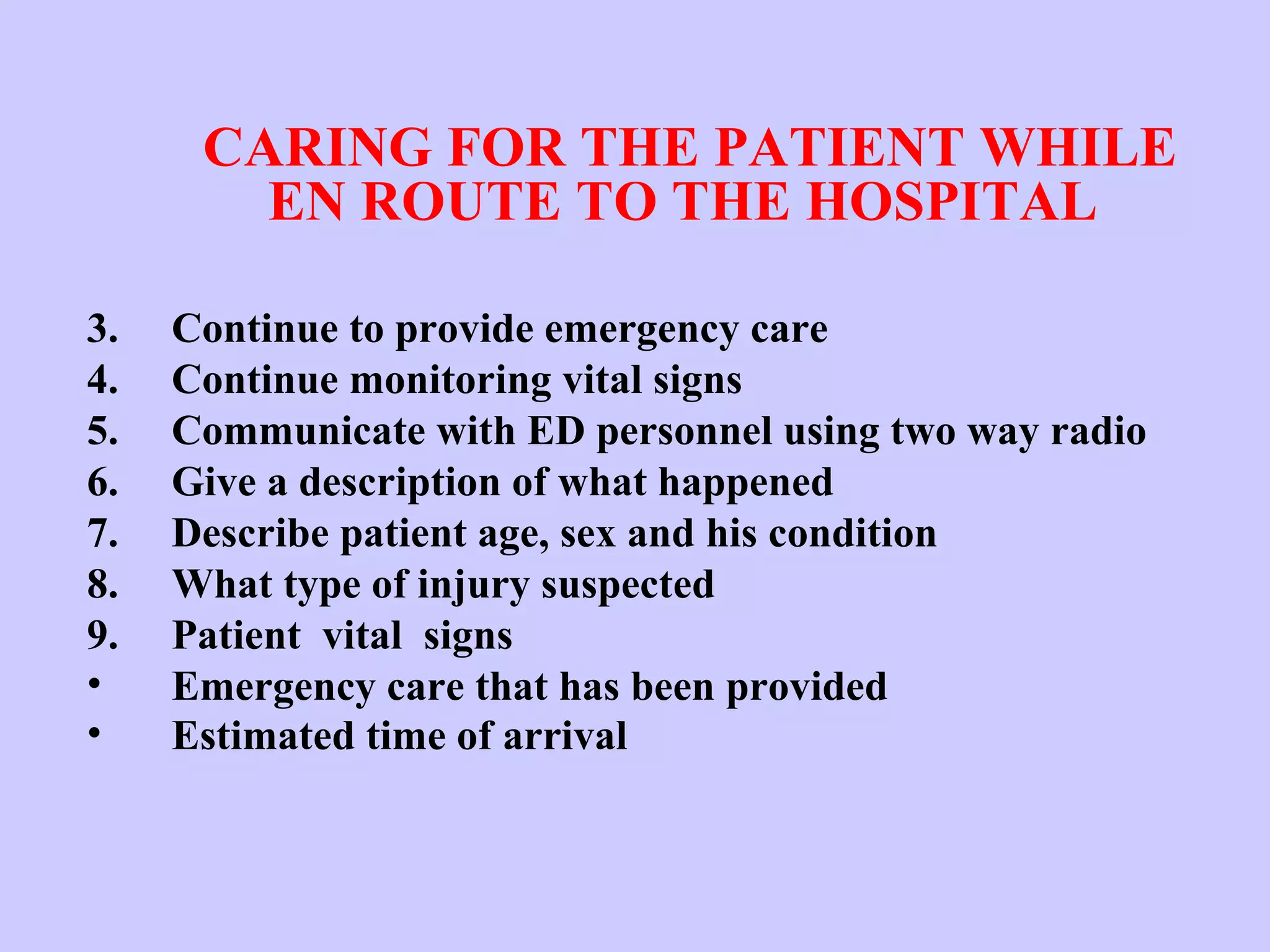 Introduction to pre hospital care and in | PPT