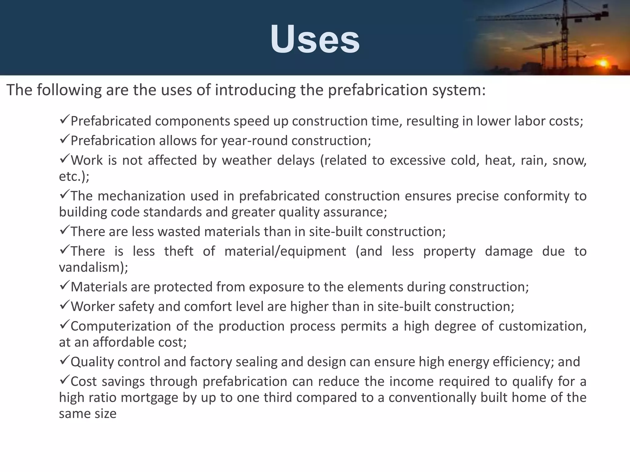 An Introduction to Prefabricated structures | PPTX