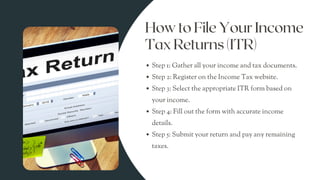 Introduction to Income Tax Filing for Salaried Persons | PDF
