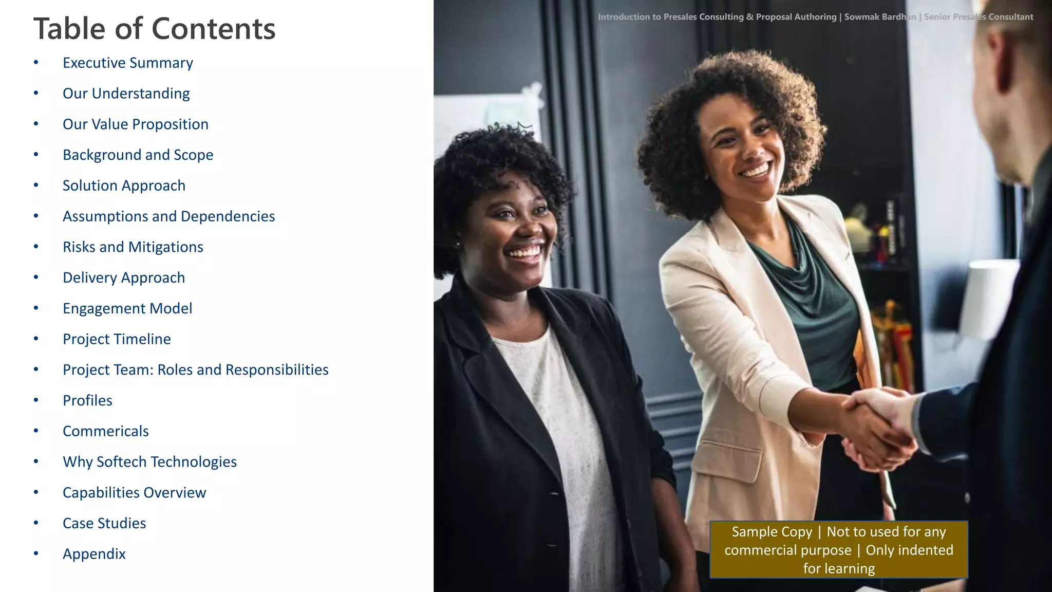 Introduction to Presales Consulting and Proposal Authoring | PPTX