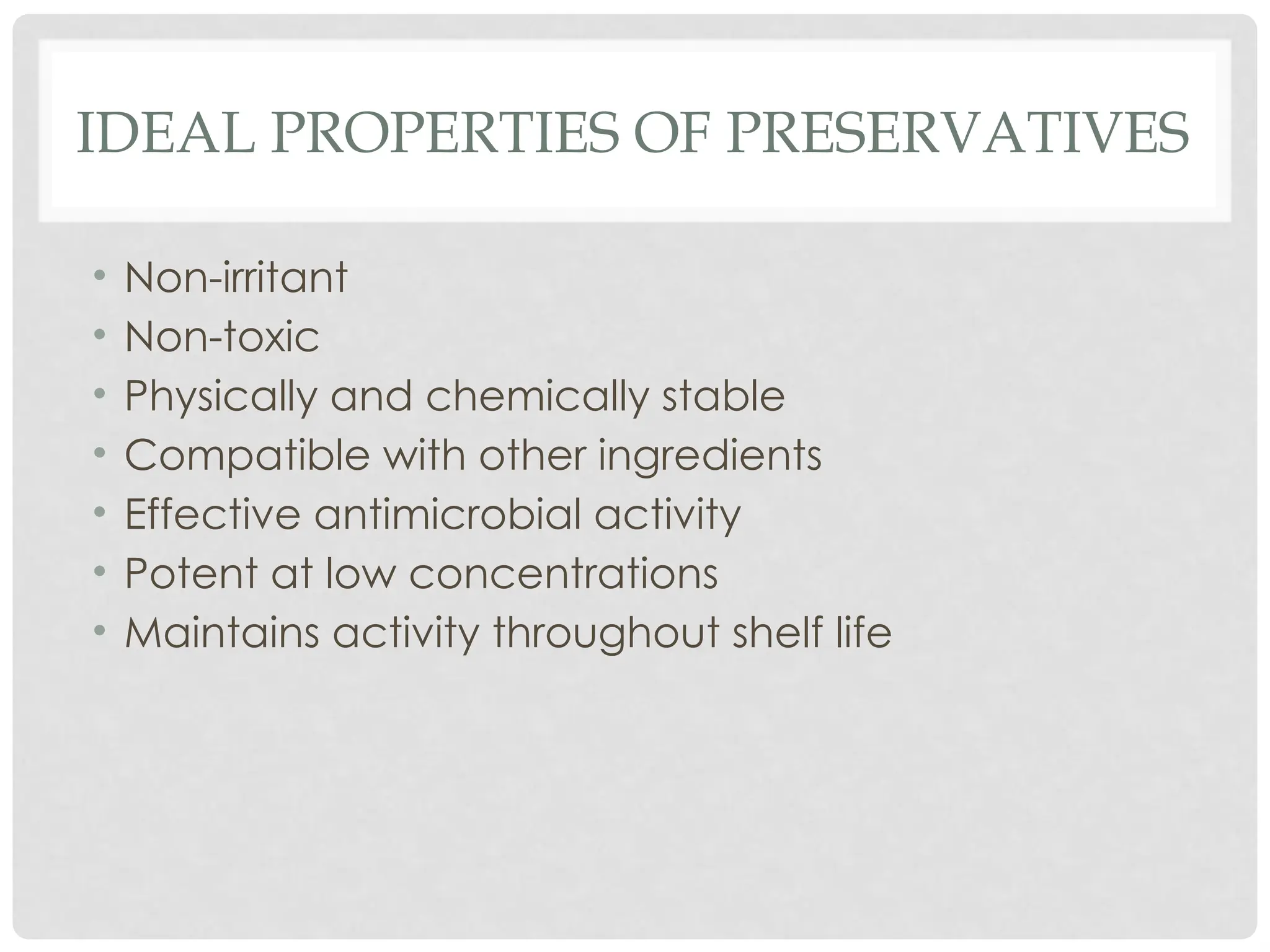 INTRODUCTION TO PRESERVATIVES (Pharmaceutics).pptx