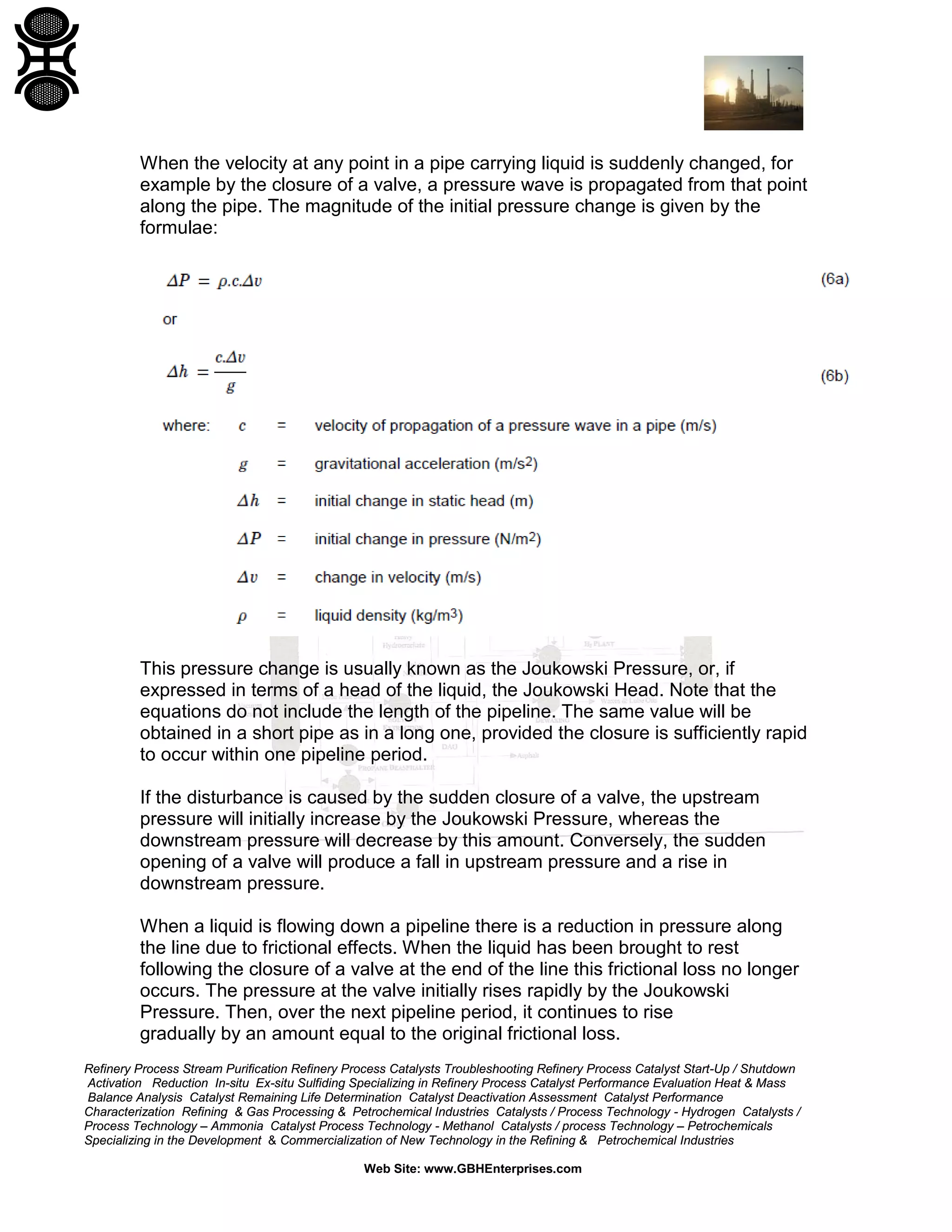 Introduction To Pressure Surge In Liquid Systems | PDF