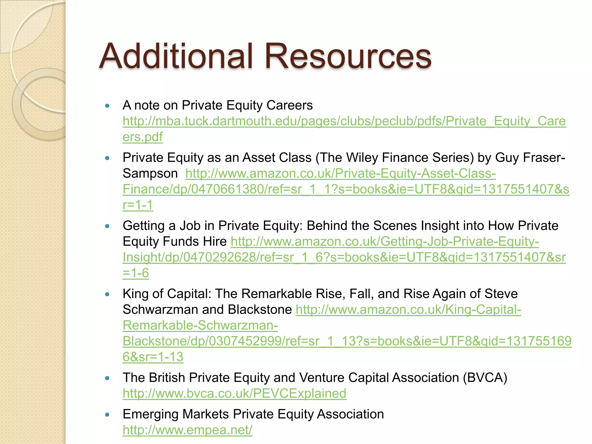 Introduction to Private Equity | PPTX