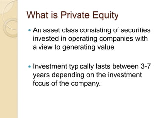 Introduction to Private Equity | PPTX
