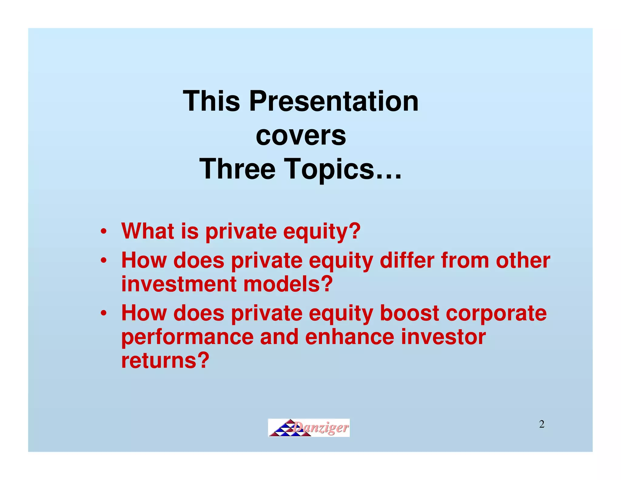 Introduction To Private Equity | PDF