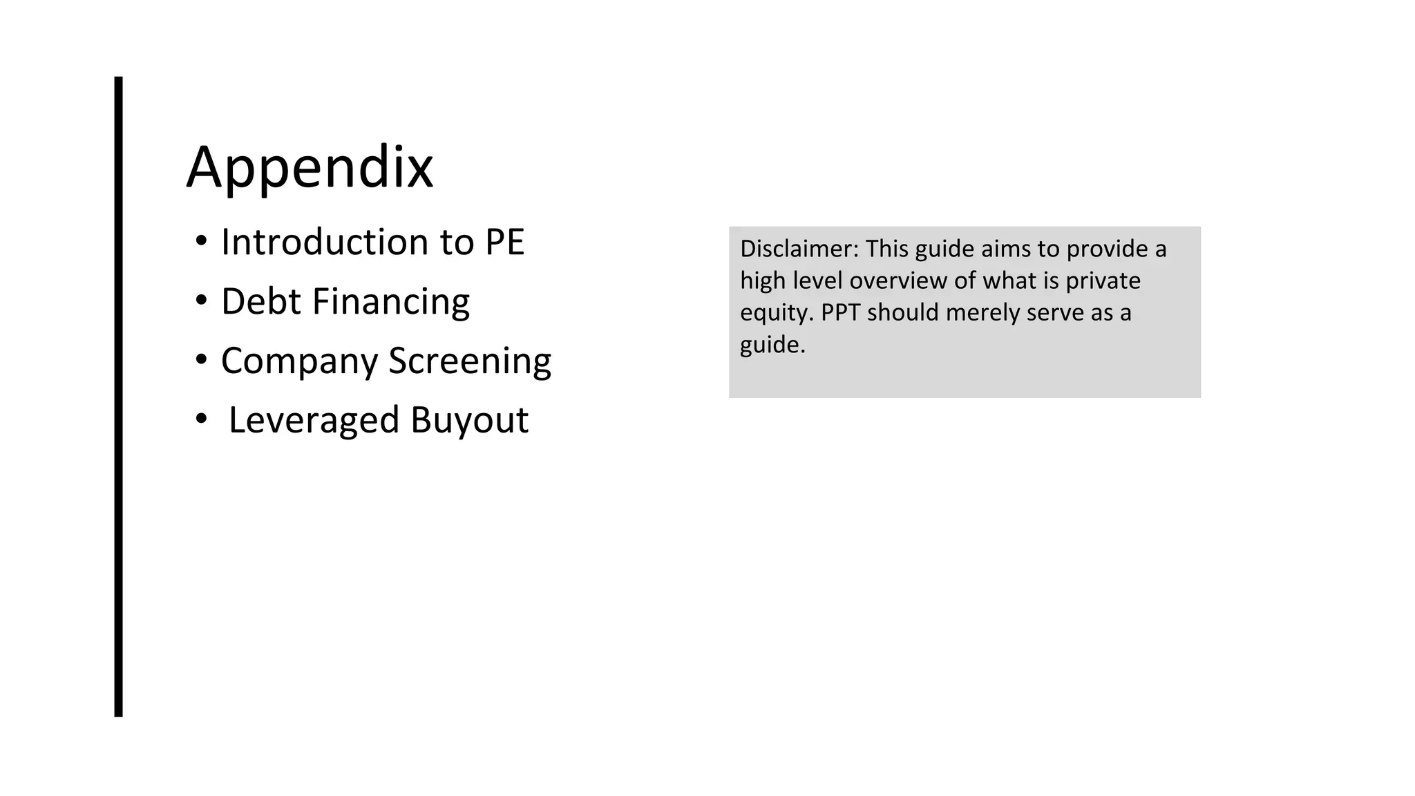 Introduction to Private Equity | PPTX