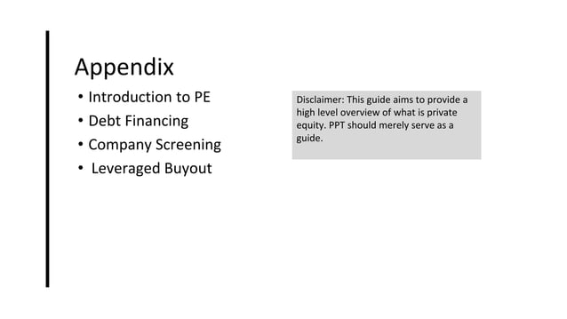 Introduction to Private Equity | PPTX