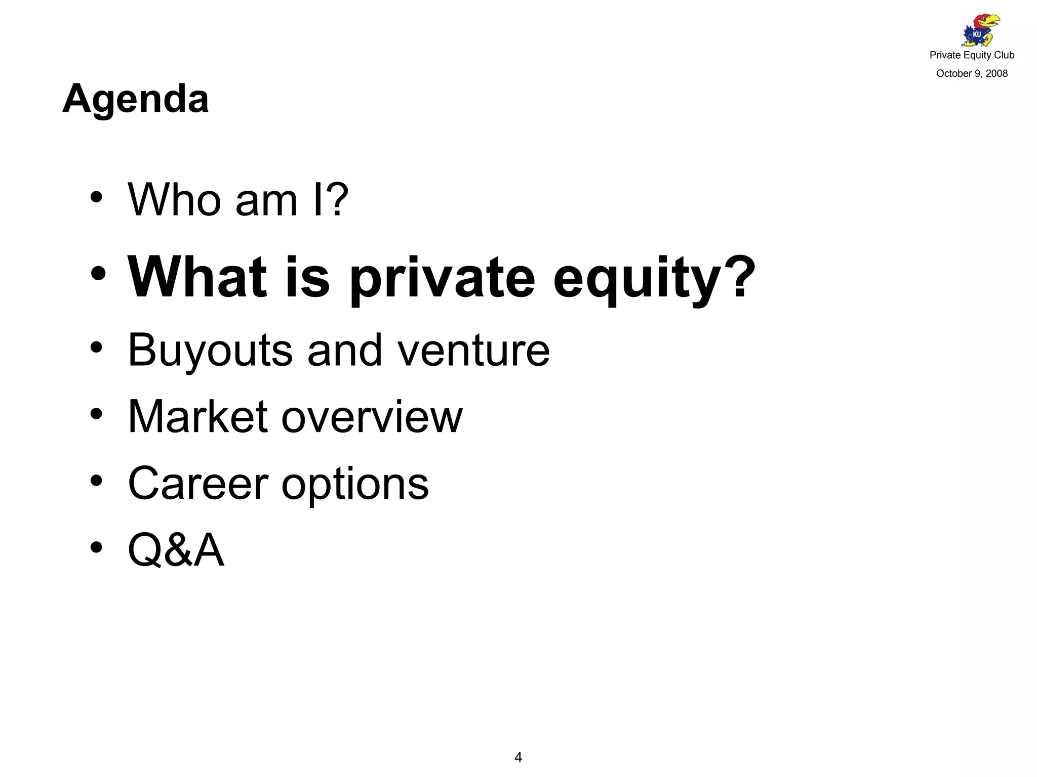 Introduction to private equity (2008) | PPT