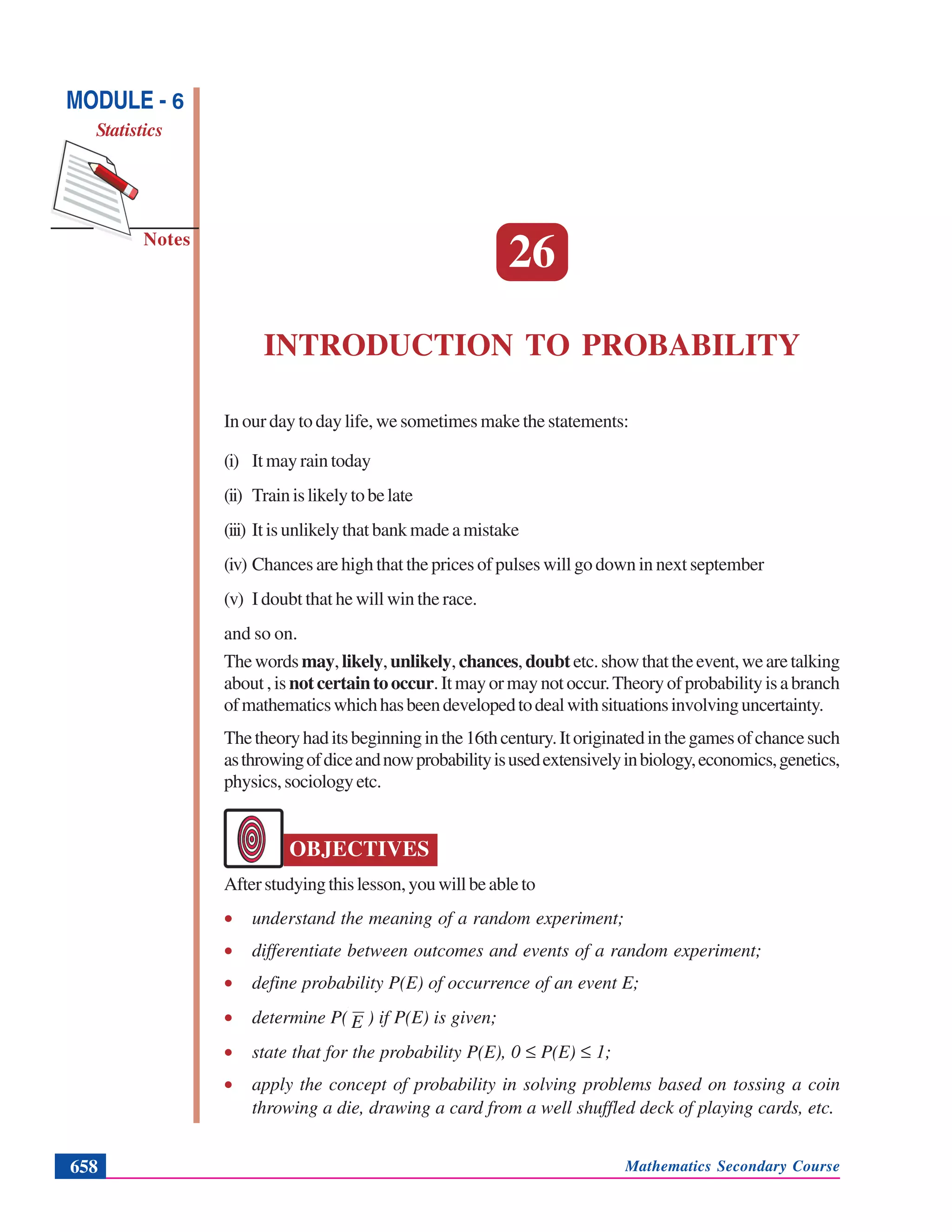 Introduction to probability | PDF