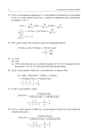 Complete Solutions for Exercises in Introduction to Probability Models ...