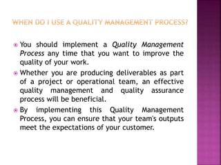 Introduction to process of quality (1) | PPTX
