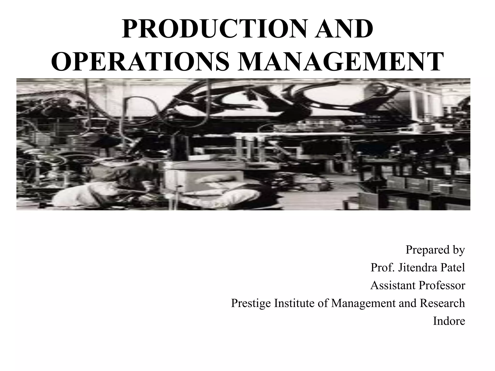 Introduction to production and operation management | PPTX