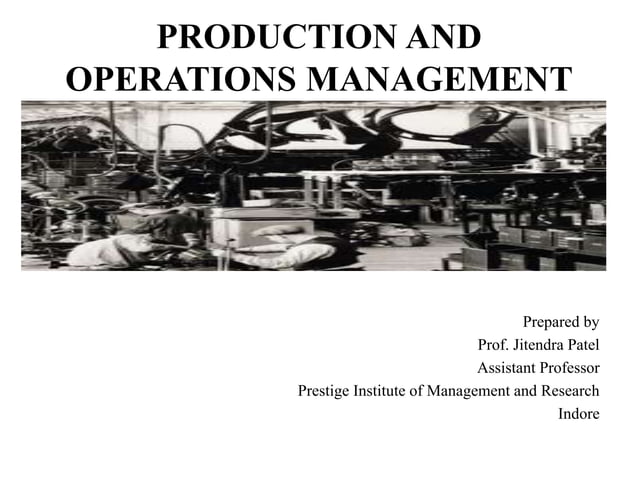 Introduction to production and operation management | PPTX