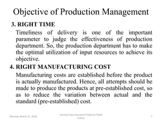 Introduction to production and operation management | PPTX