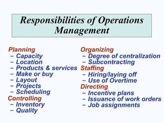 Introduction to production and operations management | PPT