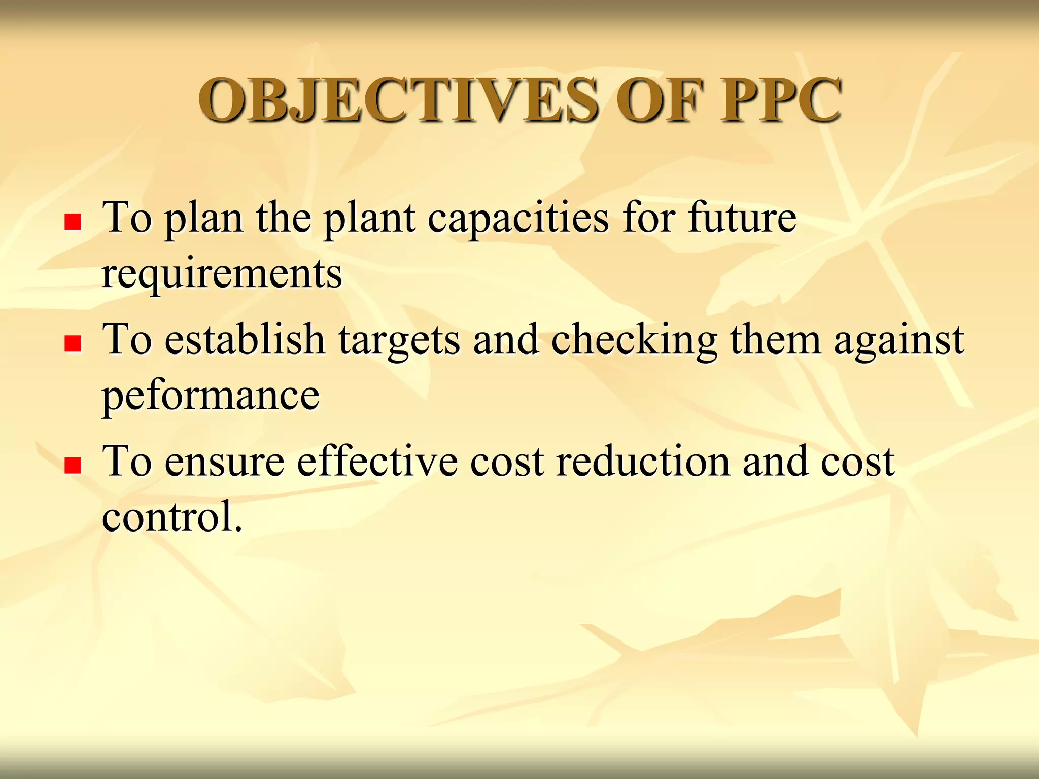 Introduction to production planning and control | PPT