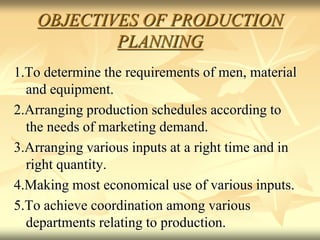 Introduction to production planning and control | PPT