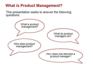 Introduction to product management | PPT