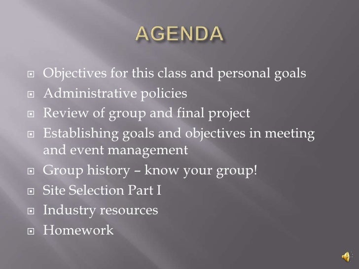 Introduction To Professional Meeting And Event Planning