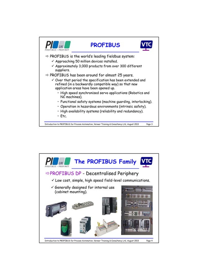 Introduction to profibus for process automation andy verwer | PDF