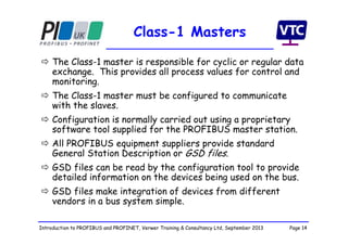 Introduction to PROFIBUS and PROFINET - andy verwer | PDF