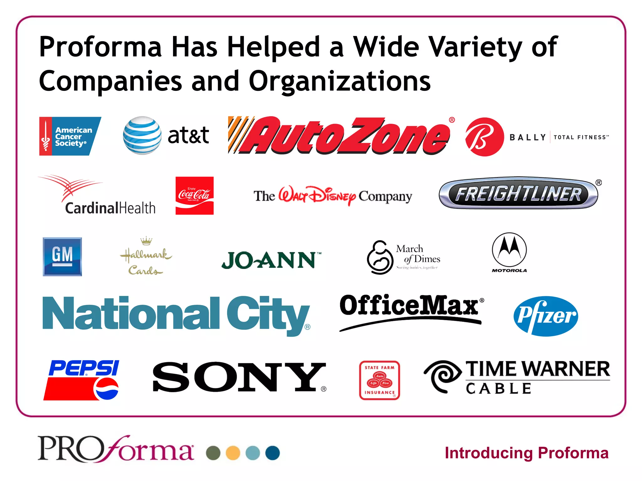 Introduction to Proforma | PPT